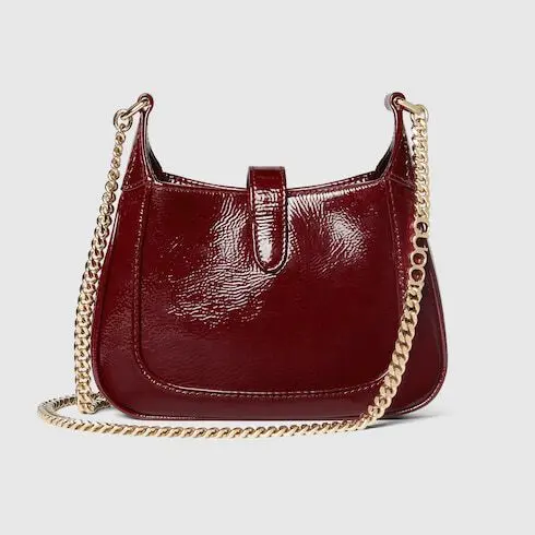 Gucci The Jackie Notte Shoulder Bag - Rosso Ancora Patent Leather